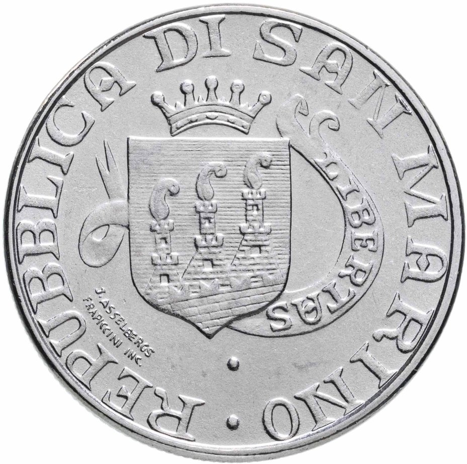 Монета Сан-Марино 100 лир 1989 "Шестнадцать веков истории" стоимостью ...