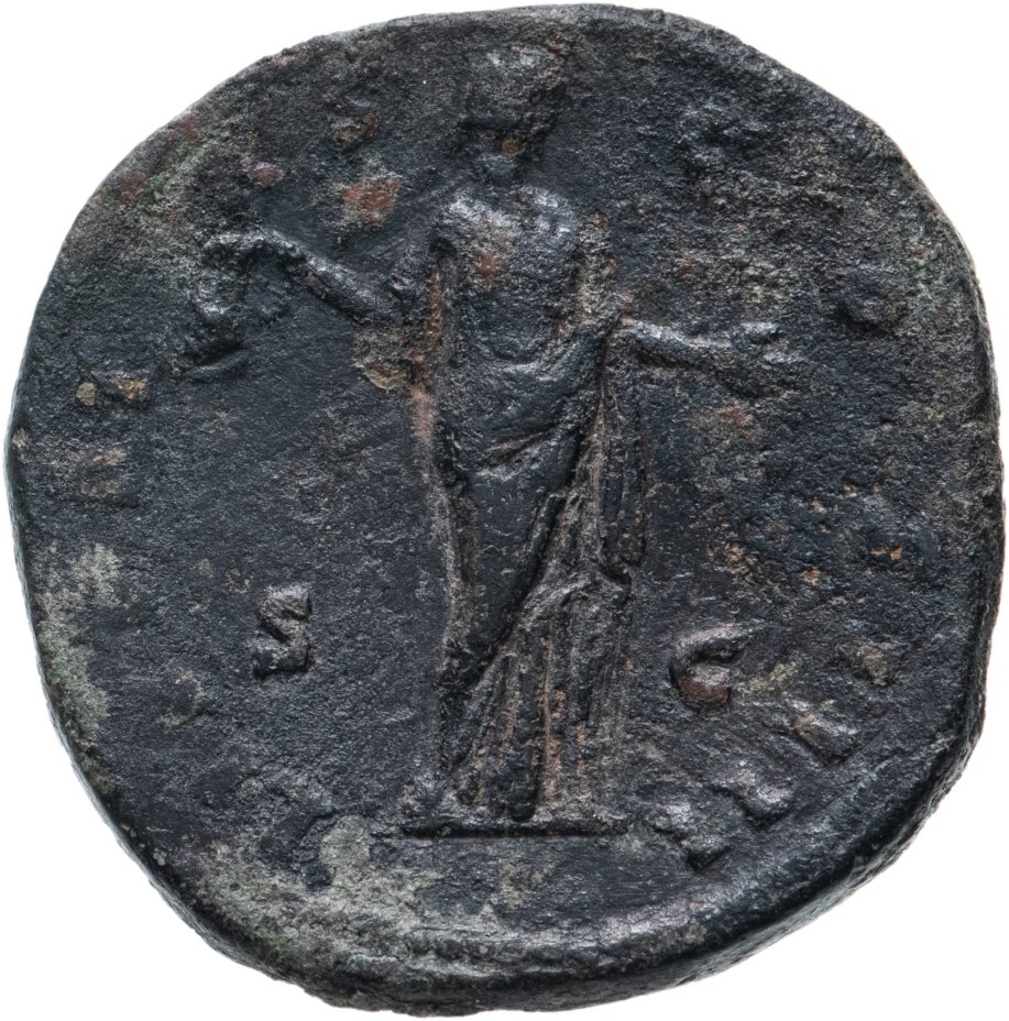 Монета римская империя, Антонин Пий, 138-161 год, Сестерций. (Либертата ...