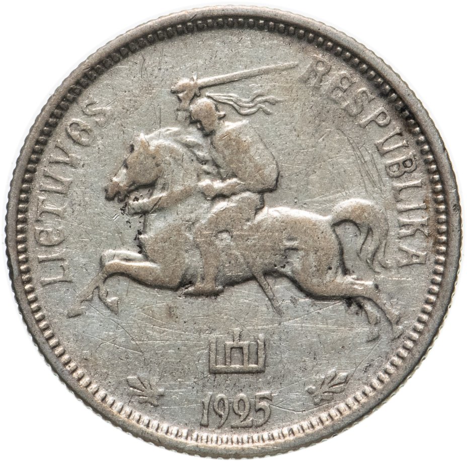 Монета Литва 2 лита (litai) 1925 стоимостью 1666 руб.