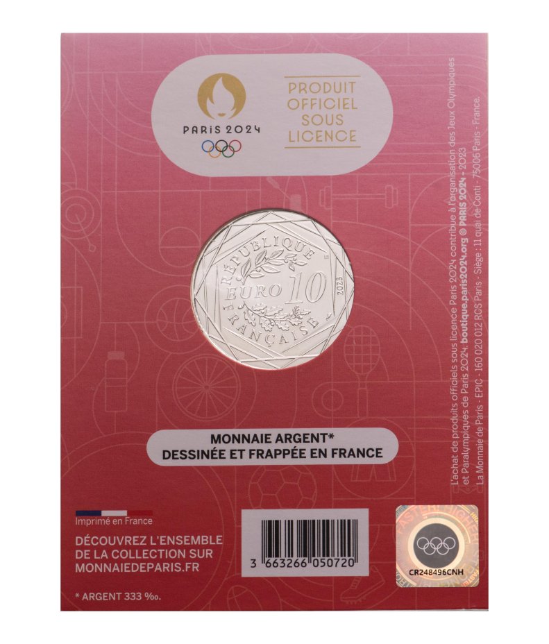 Монета Франция 10 евро 2023 "XXXIII летние Олимпийские игры, Париж 2024 ...