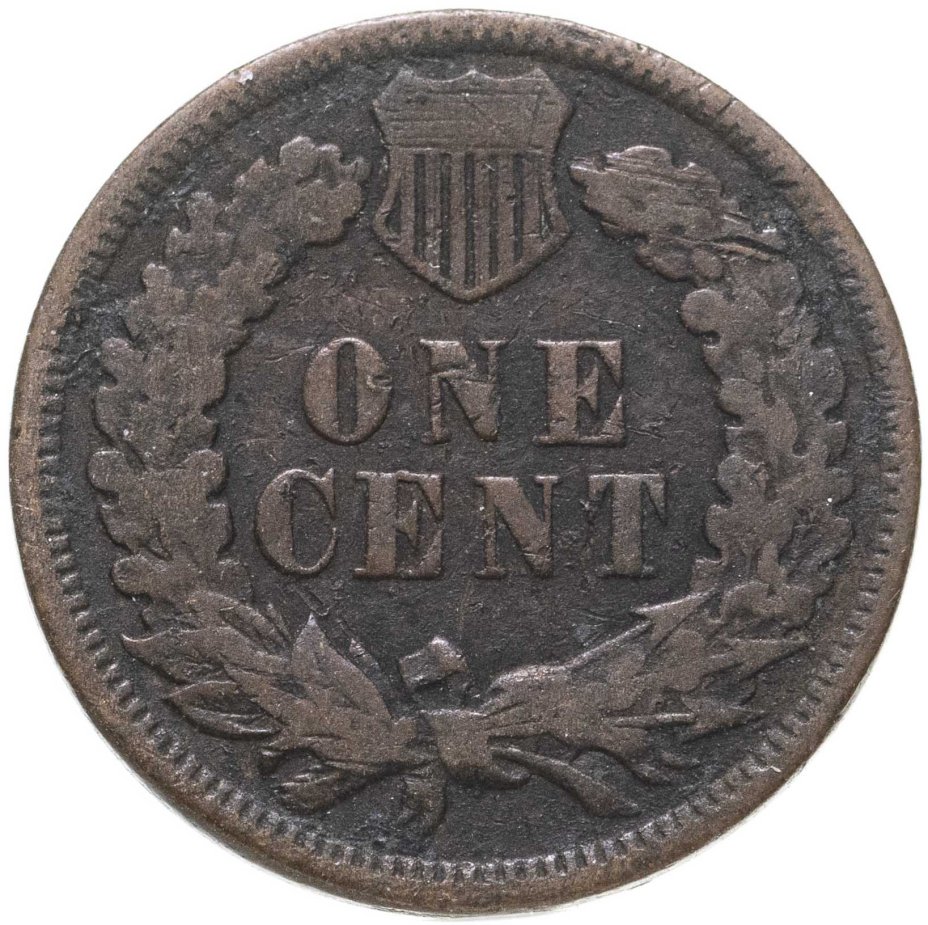 Монета США 1 цент 1908 "Indian Head Cent" стоимостью 550 руб.