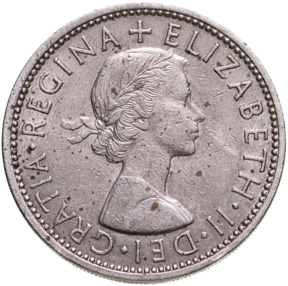 Монета Великобритания 2 шиллинга (флорин, shillings) 1966 стоимостью ...