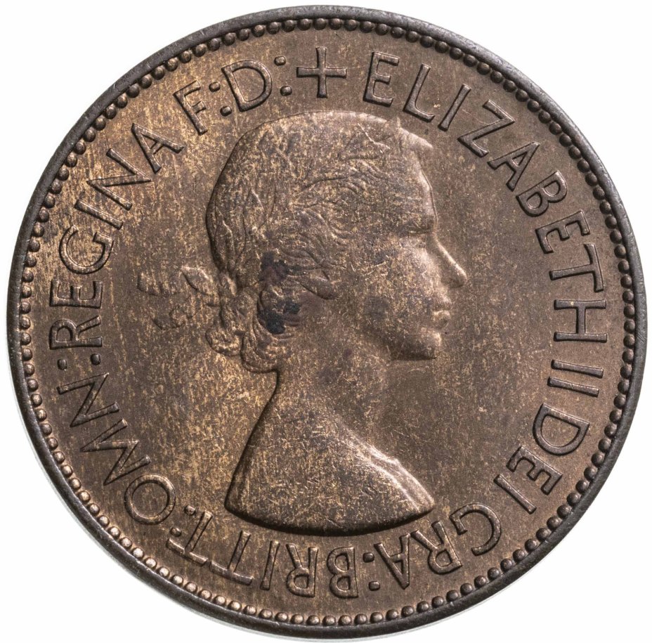 Монета Великобритания 1 пенни (penny) 1953 стоимостью 290 руб.