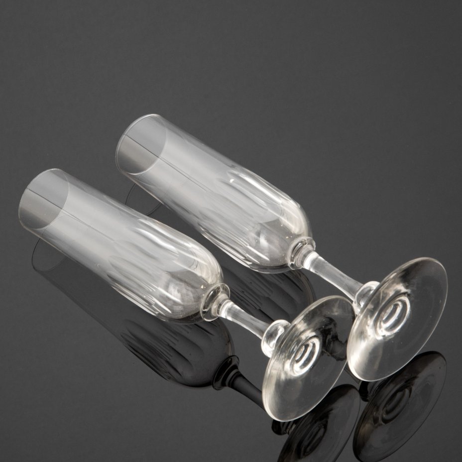 Набор из двух бокалов для игристого (Val St Lambert), хрусталь ...