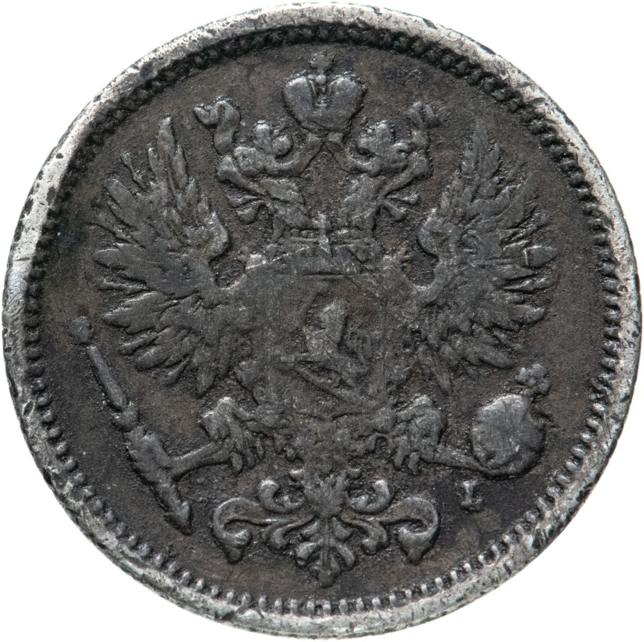 Монета Александра III 50 пенни (pennia) 1891 L Российская Финляндия ...