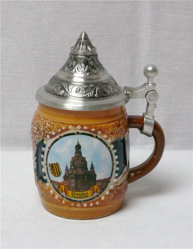 Горчичница, керамика, олово, Германия, 1950-1980 гг. стоимостью 372 руб.