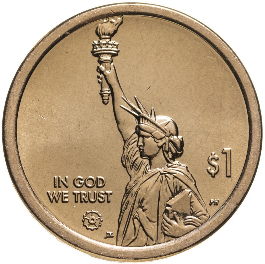 США 1 доллар (dollar) 2020 "Септима Пуансетт Кларк", знак монетного ...