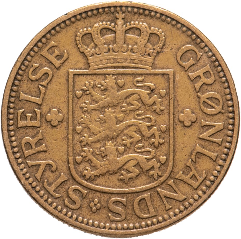 Монета Гренландия 1 крона (krone) 1926 стоимостью 2600 руб.