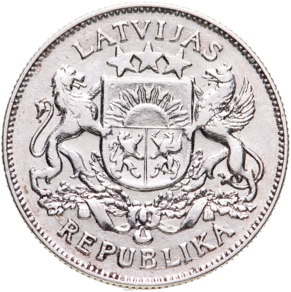 Монета Латвия 2 лата (lati) 1926 стоимостью 1006 руб.