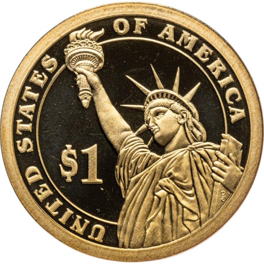 США 1 доллар (dollar) 2007 S Proof "Томас Джефферсон (3-й президент США ...
