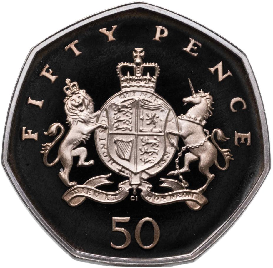 Монета Великобритания 50 пенсов (pence) 2013 "100 лет со дня рождения ...