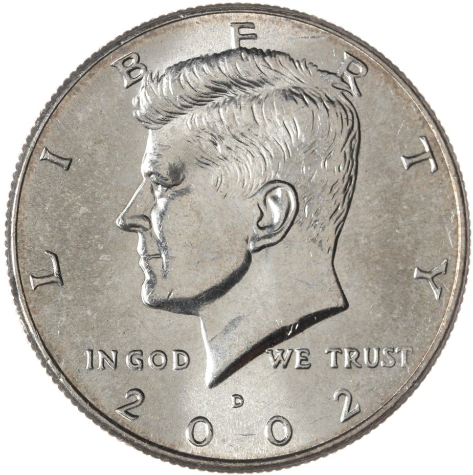 США 50 центов (1/2 доллара, half dollar) 2002 D Kennedy Half Dollar ...