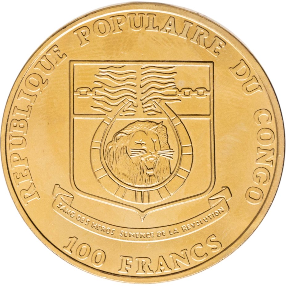 Монета конго 100 франков (francs) 1991 XXV Летние Олимпийские игры ...