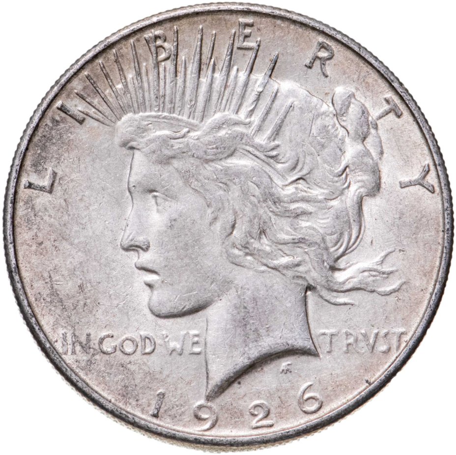 Монета США 1 доллар (dollar) 1926 Peace Dollar (мирный доллар ...
