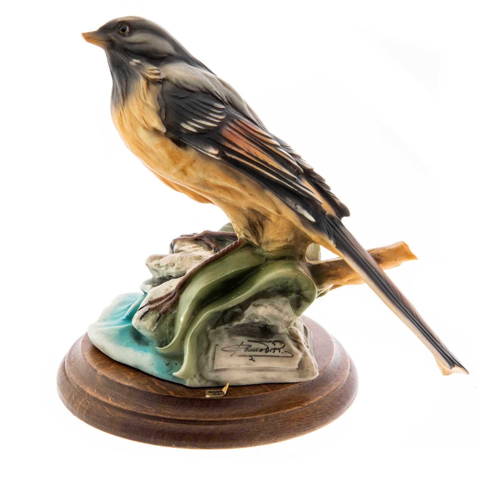 Статуэтка "Жёлтая трясогузка", композитный материал, дерево ...