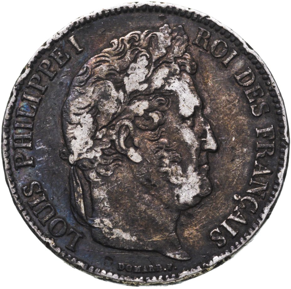 Монета Франция 5 франков (francs) 1837 стоимостью 4039 руб.