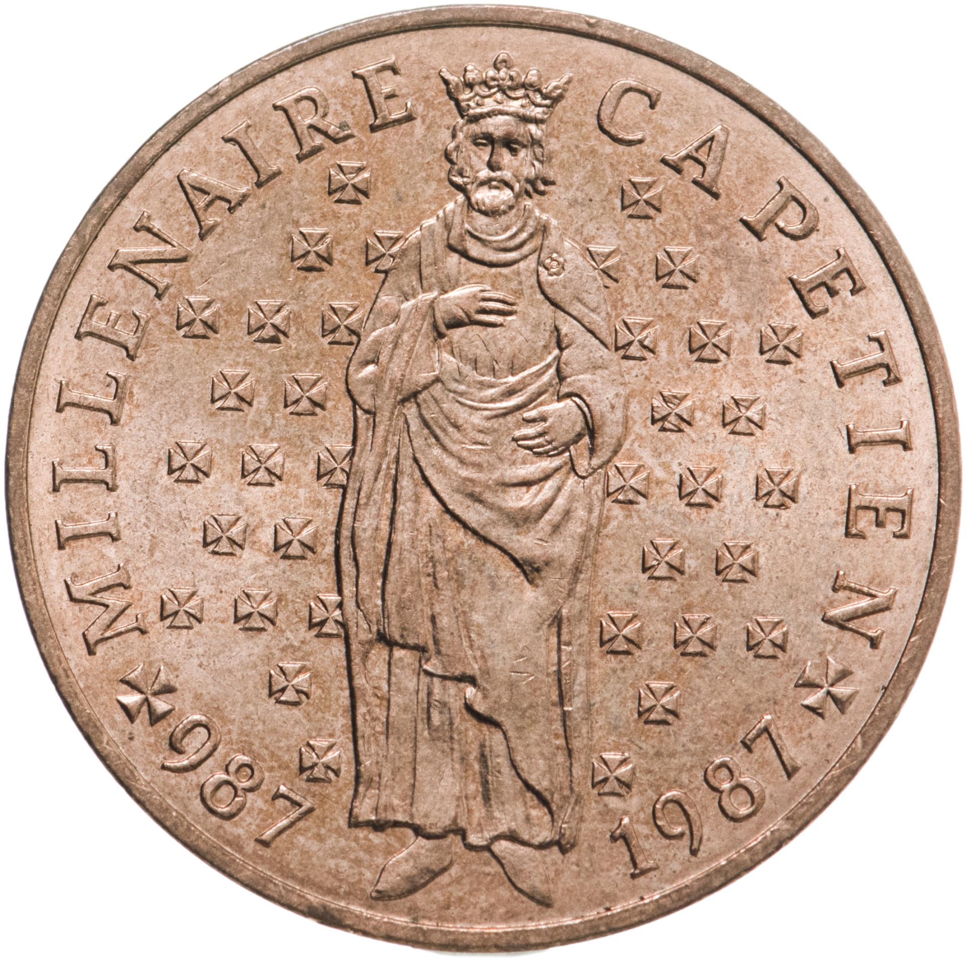 Монета Франция 10 франков 1987 "Тысячелетие династии Капетингов ...