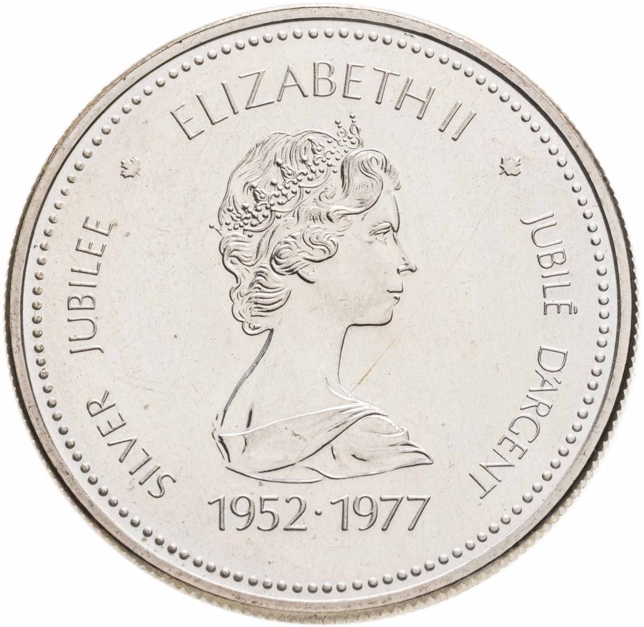 Монета Канада 1 доллар (dollar) 1977 25 лет коронации Елизаветы II стоимостью 2950 руб.