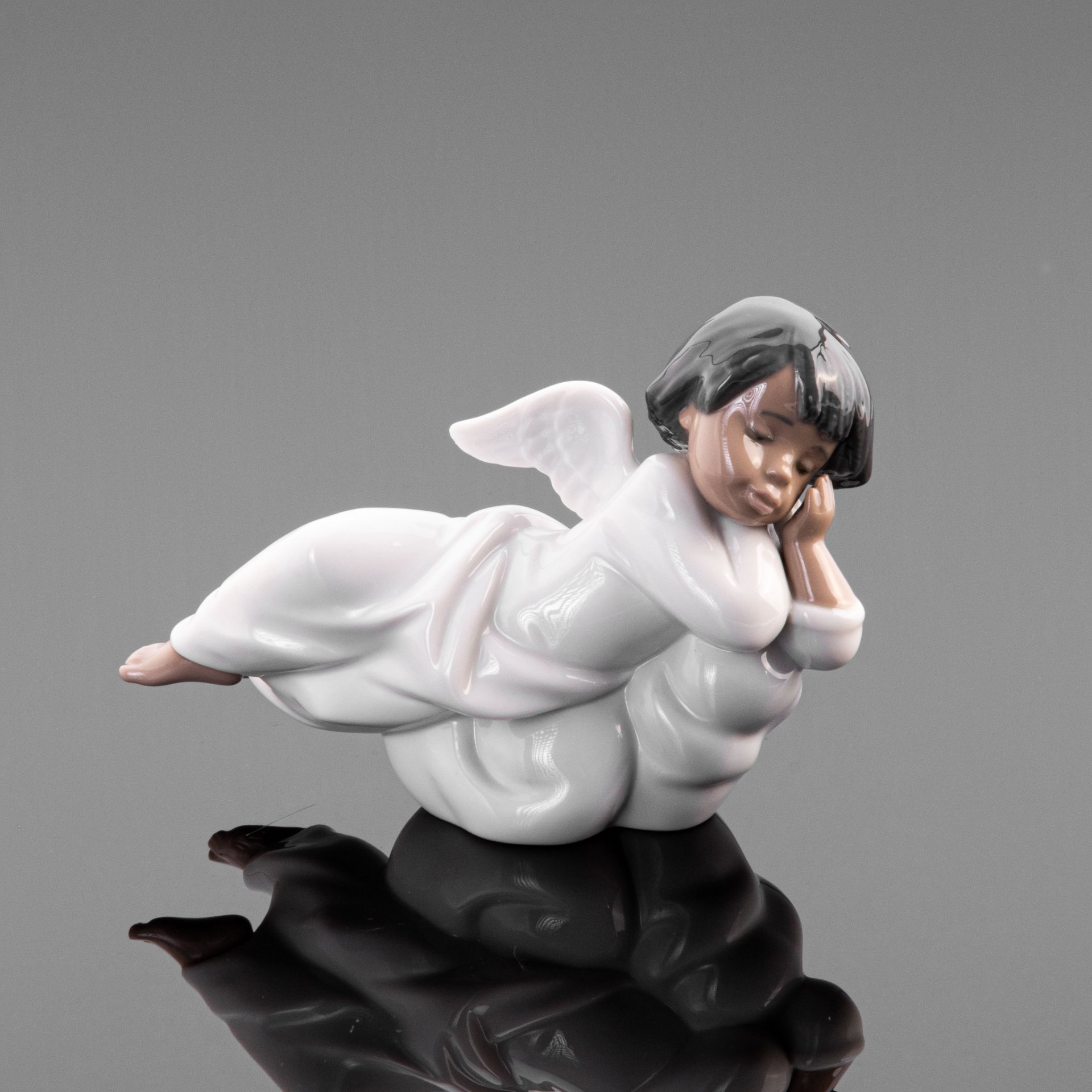 Статуэтка "Ангел на облаке", фарфор, роспись, Lladro, Испания, 1997 г ...