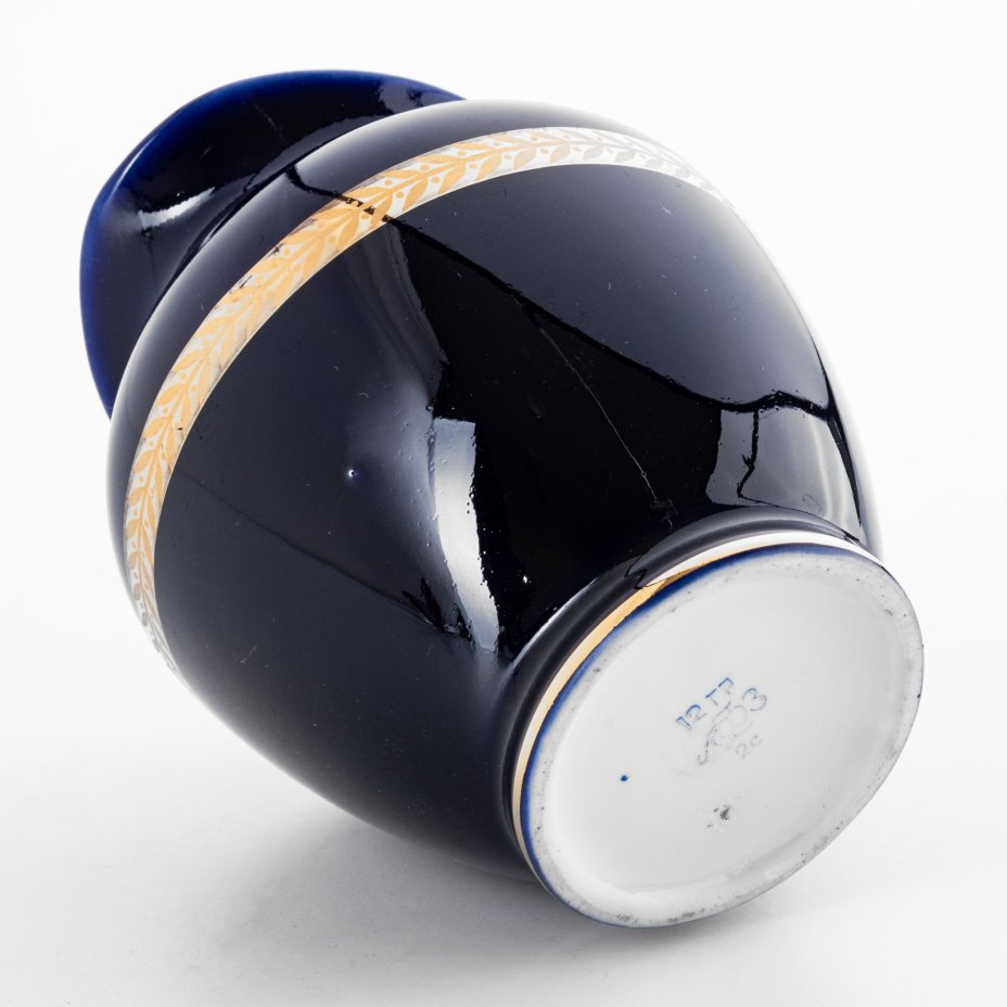 Молочник из сервиза "Колосок", фарфор, крытье кобальтом, золочение ...