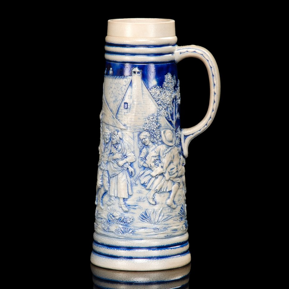 Кружка пивная с изображением трактирных гулянок "Музыкант и танцоры ...