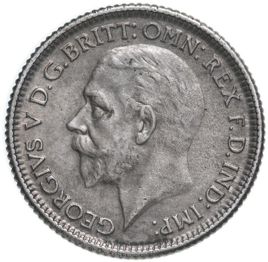 Монета Великобритания 6 пенсов (pence) 1928 стоимостью 750 руб.