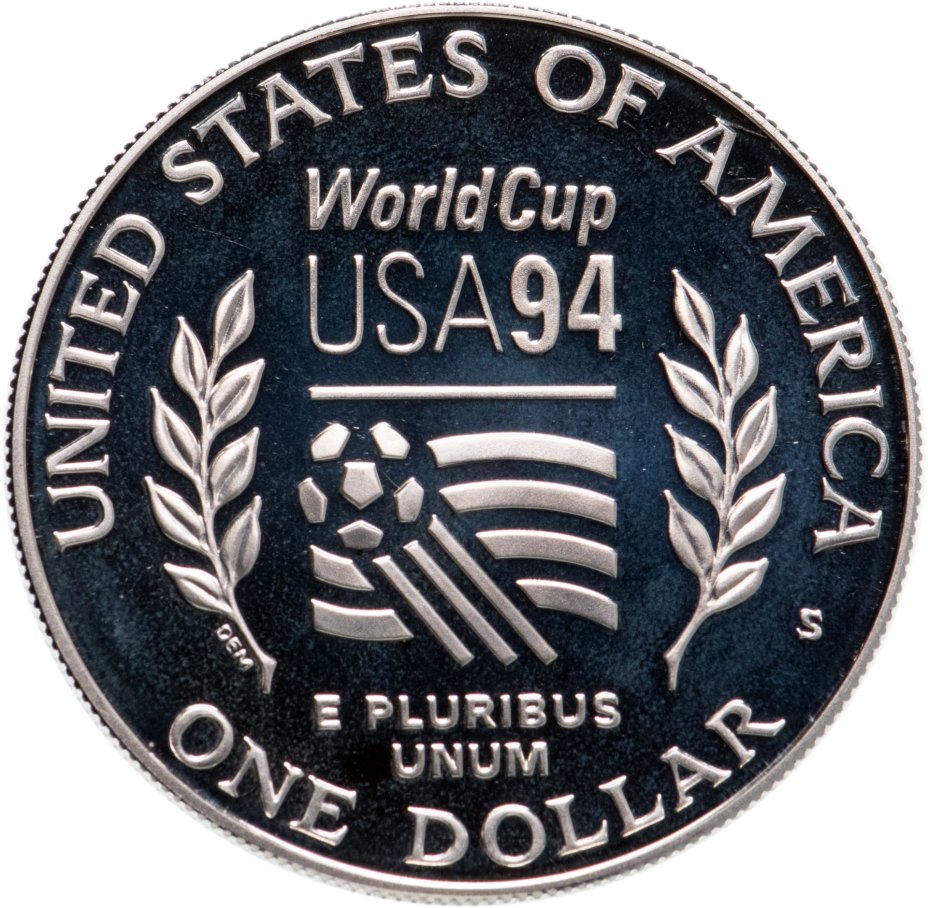 Монета США 1 доллар (dollar) 1994 Чемпионат мира по футболу 1994 ...