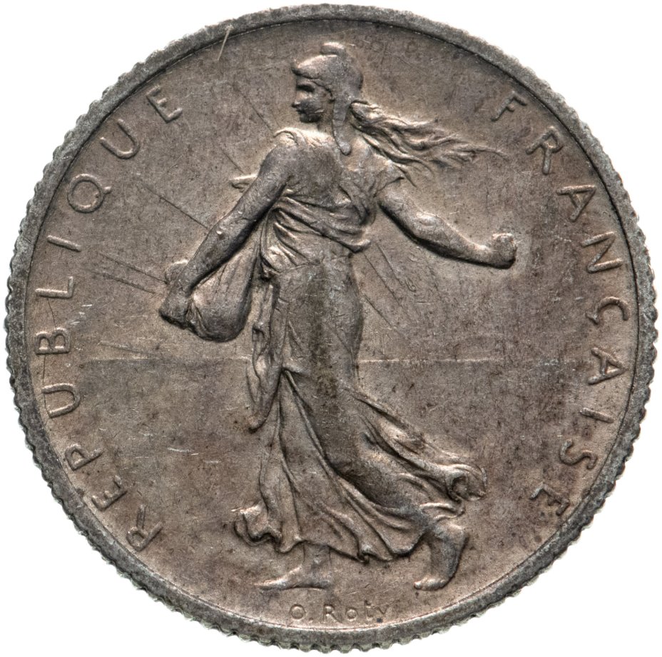 Монета Франция 1 франк (franc) 1913 стоимостью 1552 руб.