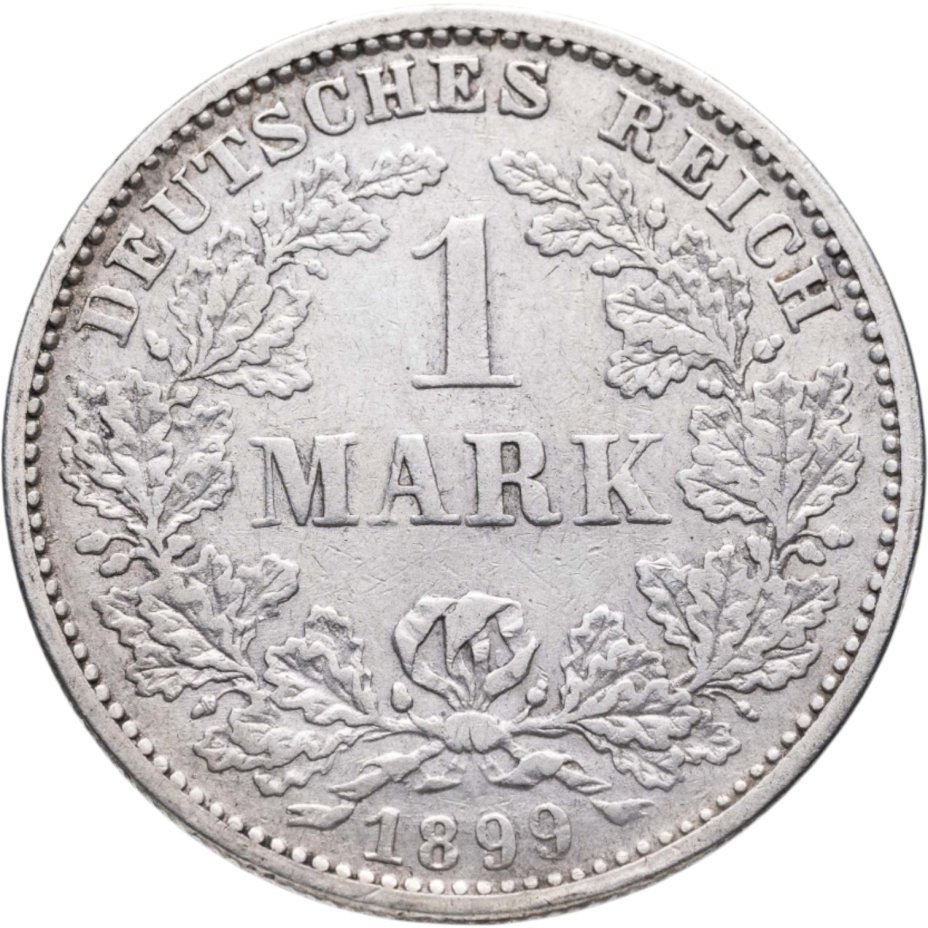 Германия 1 марка (mark) 1899 знак монетного двора: "G" - Карлсруэ ...