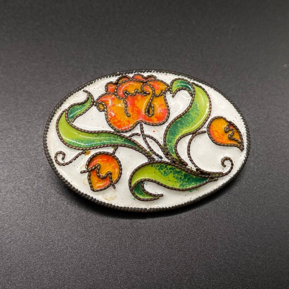 Брошь, металл, эмаль, СССР, 1980-1990 гг. стоимостью 1700 руб.