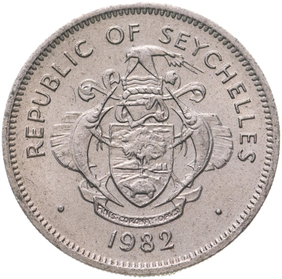 Монета сейшелы 1 рупия (rupee) 1982 стоимостью 310 руб.