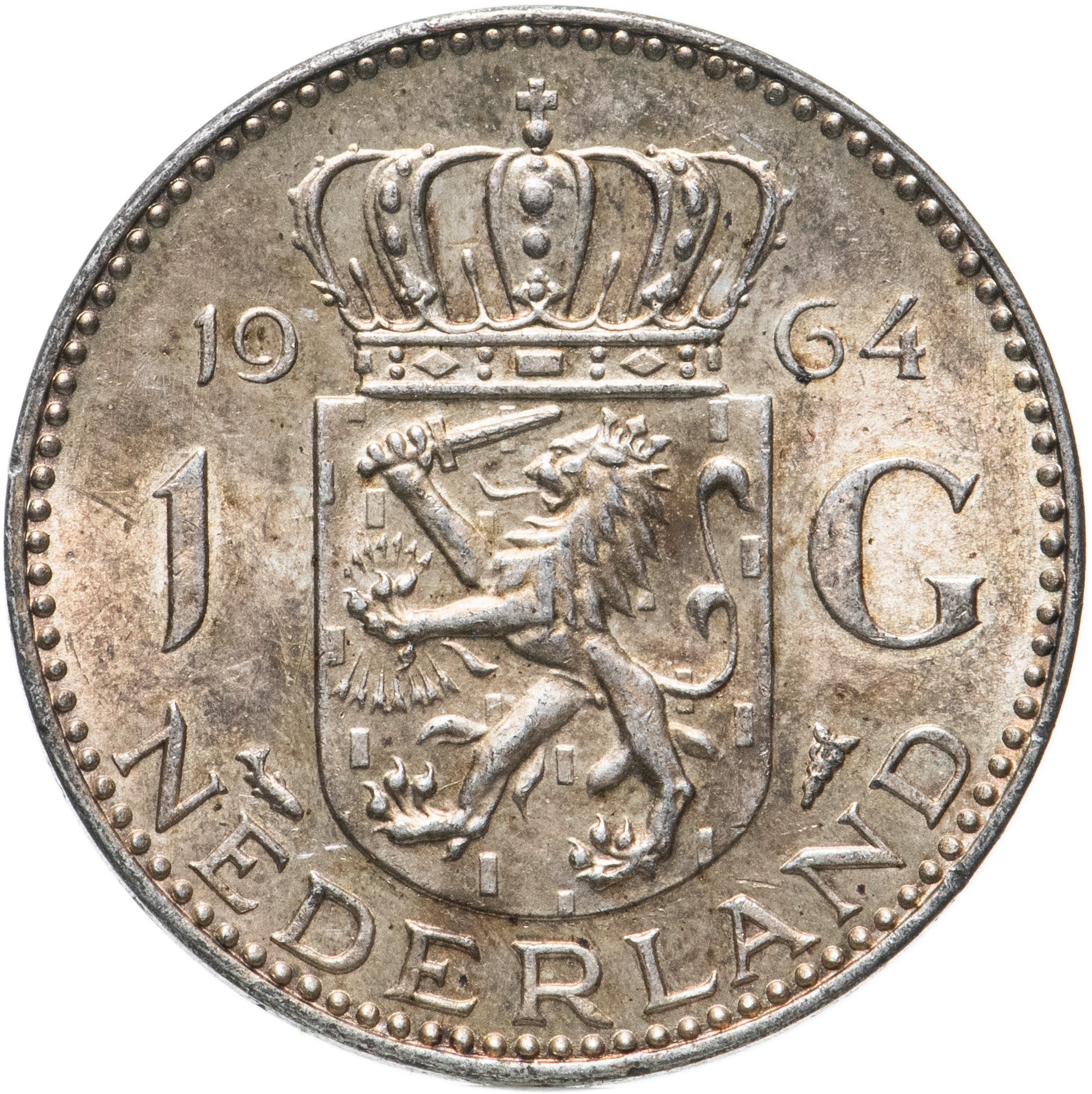 Монета Нидерланды 1 гульден (gulden) 1964 стоимостью 950 руб.