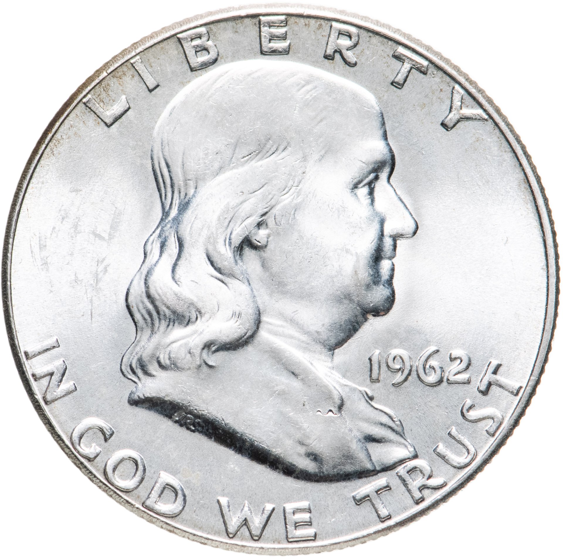 Монета США 50 центов (1/2 доллара, half dollar) 1962 "Franklin Half ...