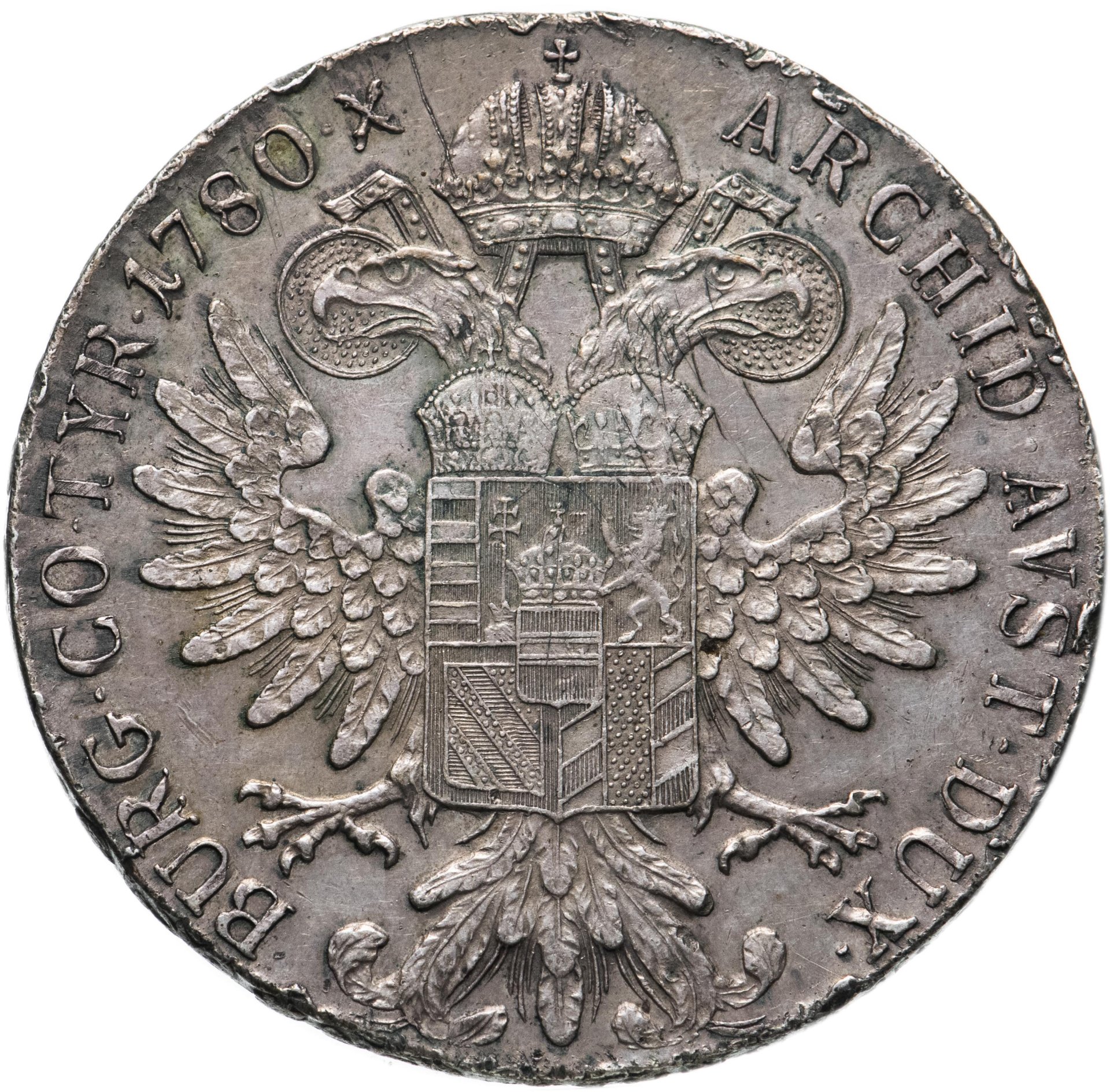 Монета 1 талер (thaler) 1780 талер Марии Терезии рестрайк (новодел ...