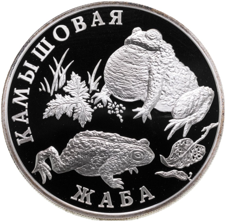 Монета 1 рубль 2004 СПМД камышовая жаба стоимостью 4400 руб.