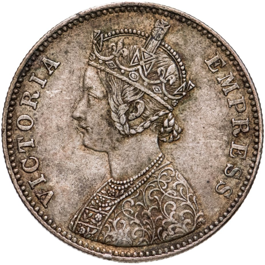 Монета Индия (Британская) 1 рупия (rupee) 1880 стоимостью 4502 руб.