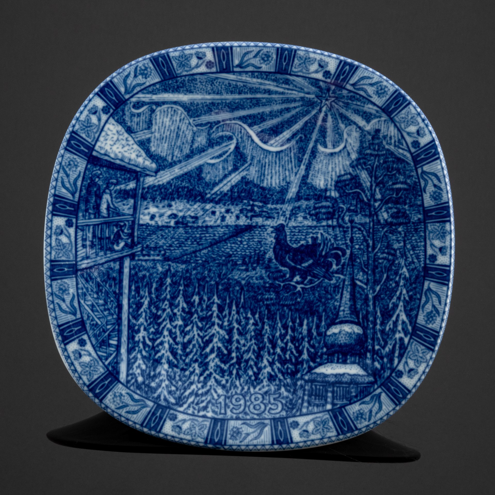 Коллекционная настенная тарелка "Рождественская звезда", мануфактура ...