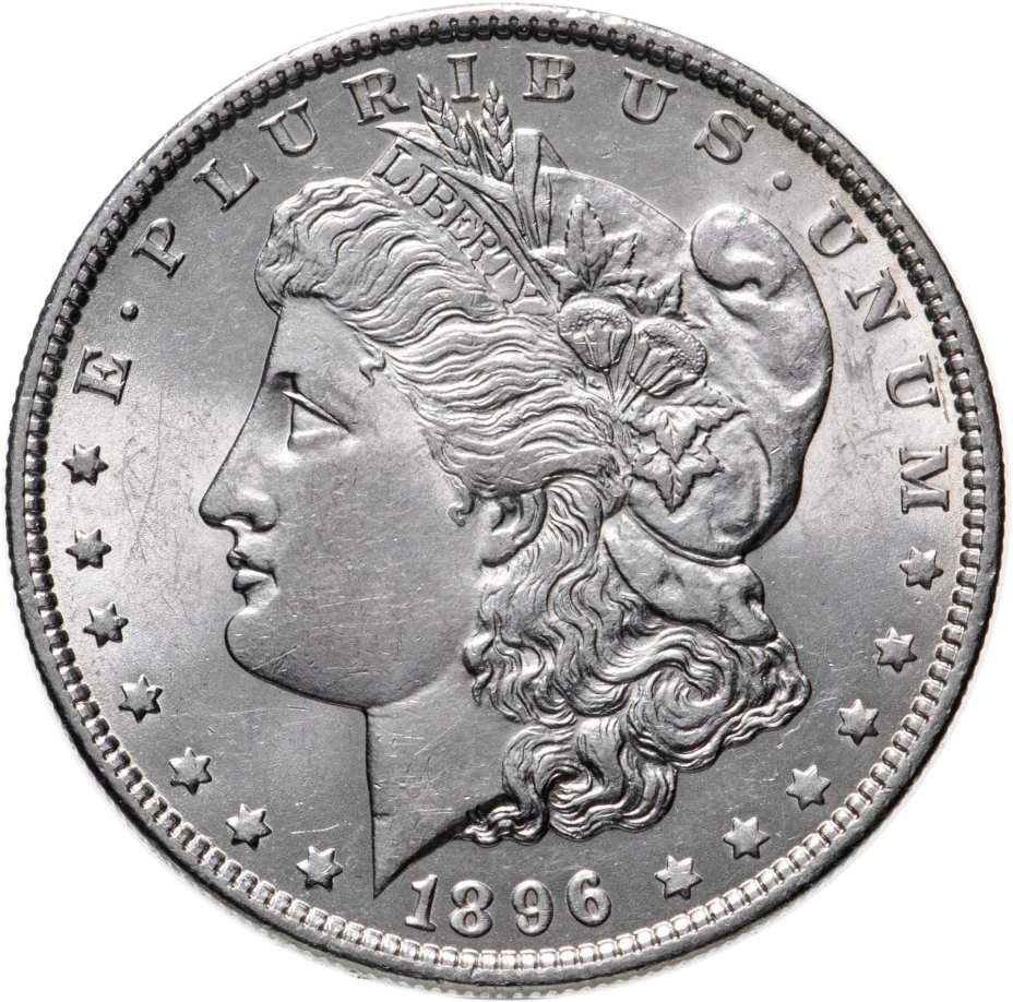 США 1 доллар 1896 "Доллар Моргана" (Morgan Dollar) Без знака монетного ...