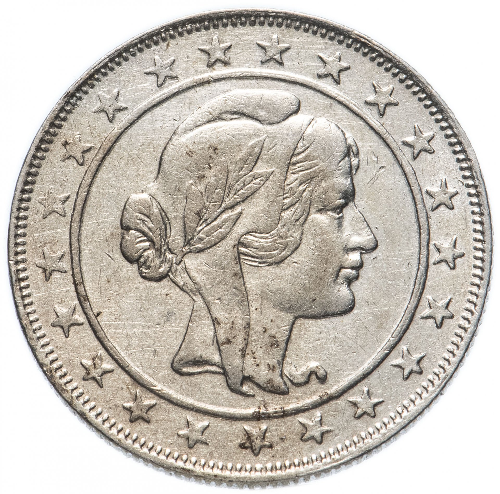 Монета Бразилия 2000 рейс (reis) 1928 стоимостью 1882 руб.