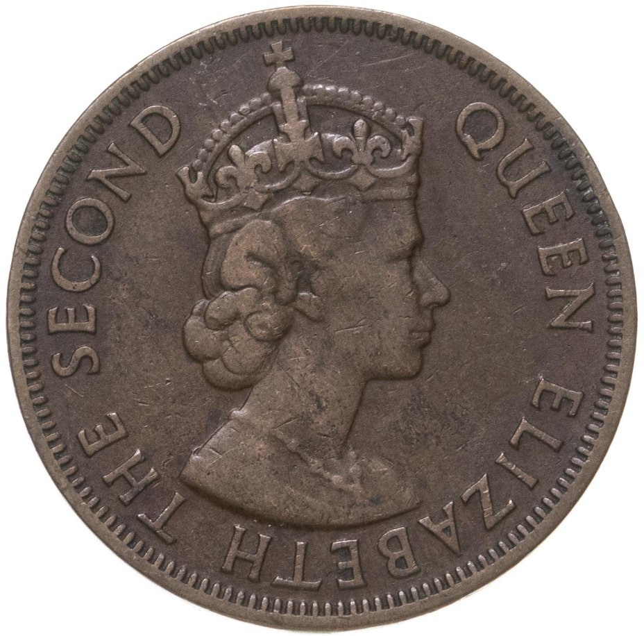 Монета Кипр 5 милей (mils) 1955 стоимостью 396 руб.