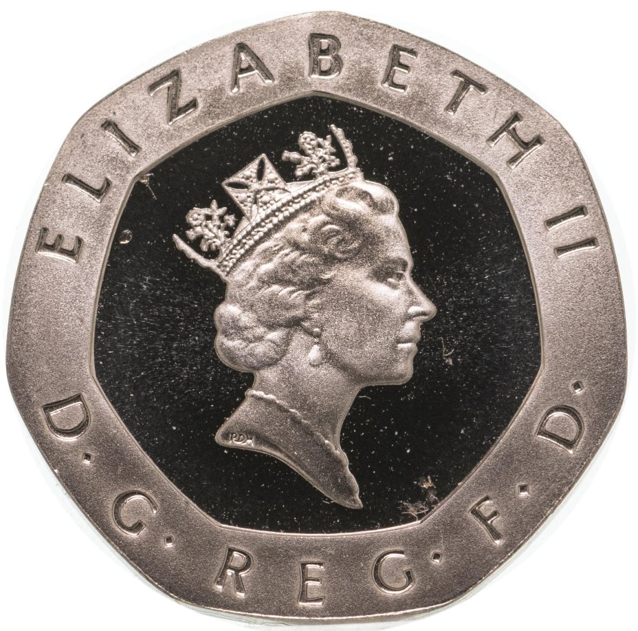 Монета Великобритания 20 пенсов (pence) 1990 стоимостью 890 руб.