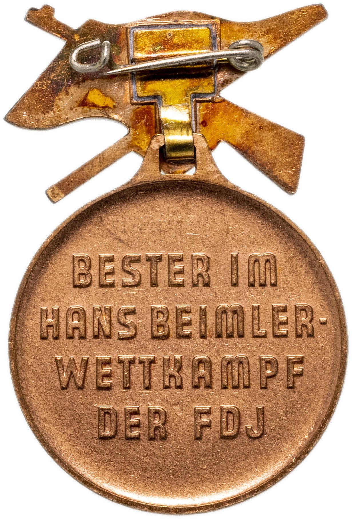 Значок - медаль ГДР Лучший в соревнованиях по стрельбе им. Ханса ...