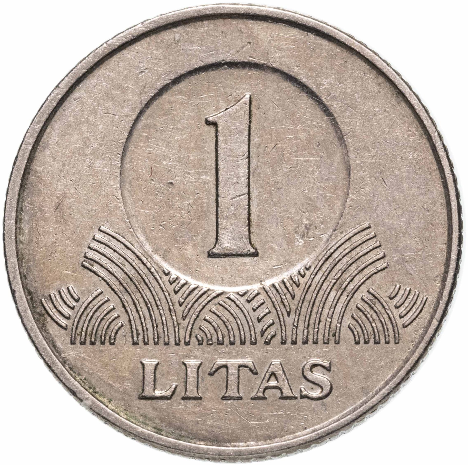 Монета Литва 1 лит 1999 стоимостью 250 руб.