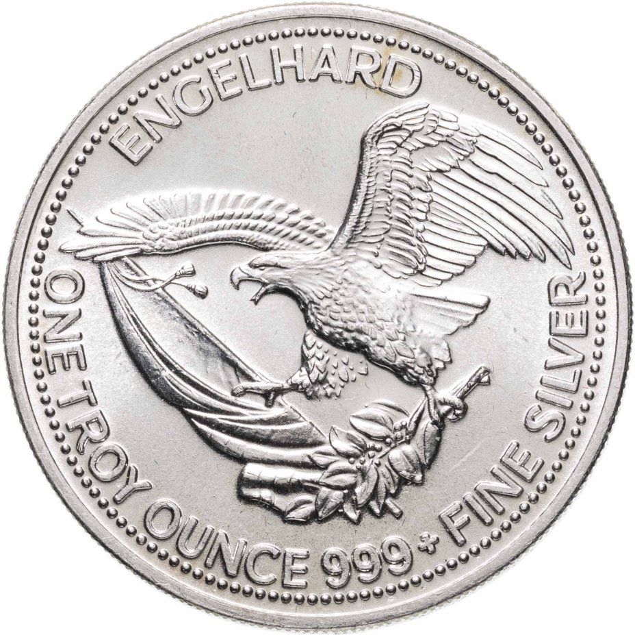 США, монетовидный жетон 1 унция серебра, 1985 г. стоимостью 3516 руб.