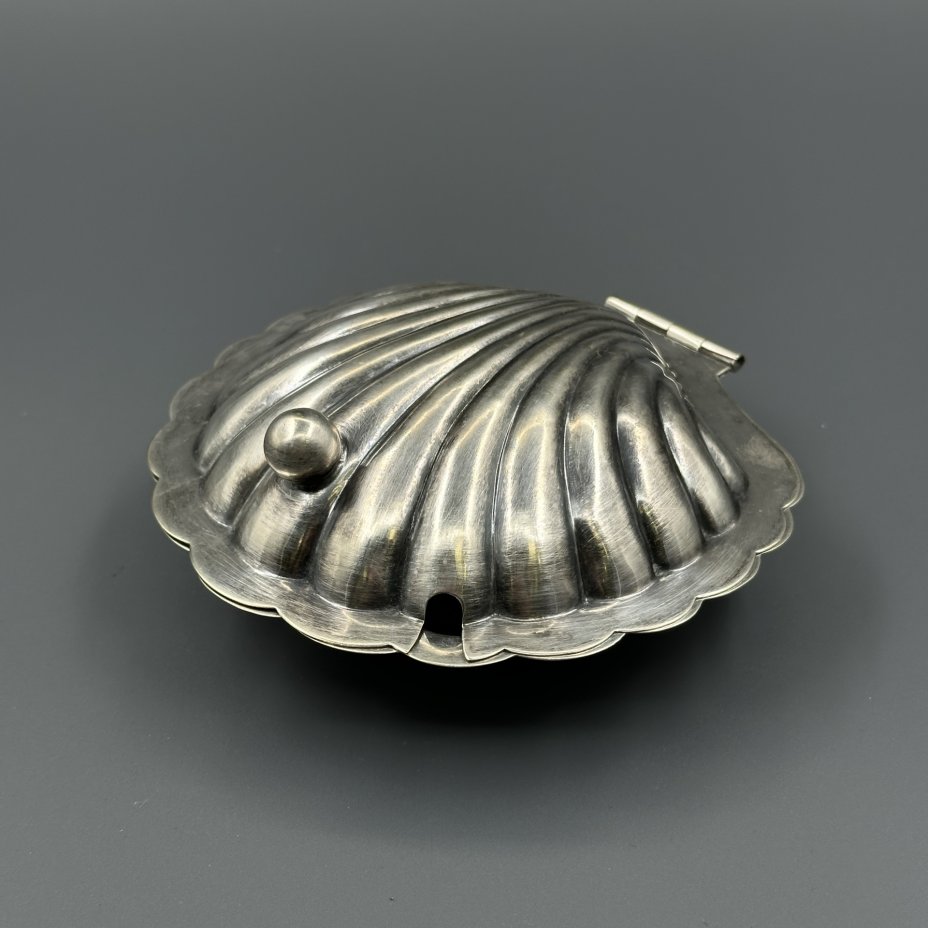 Икорница в виде ракушки, никель, серебрение, Великобритания, 1940-1960 ...