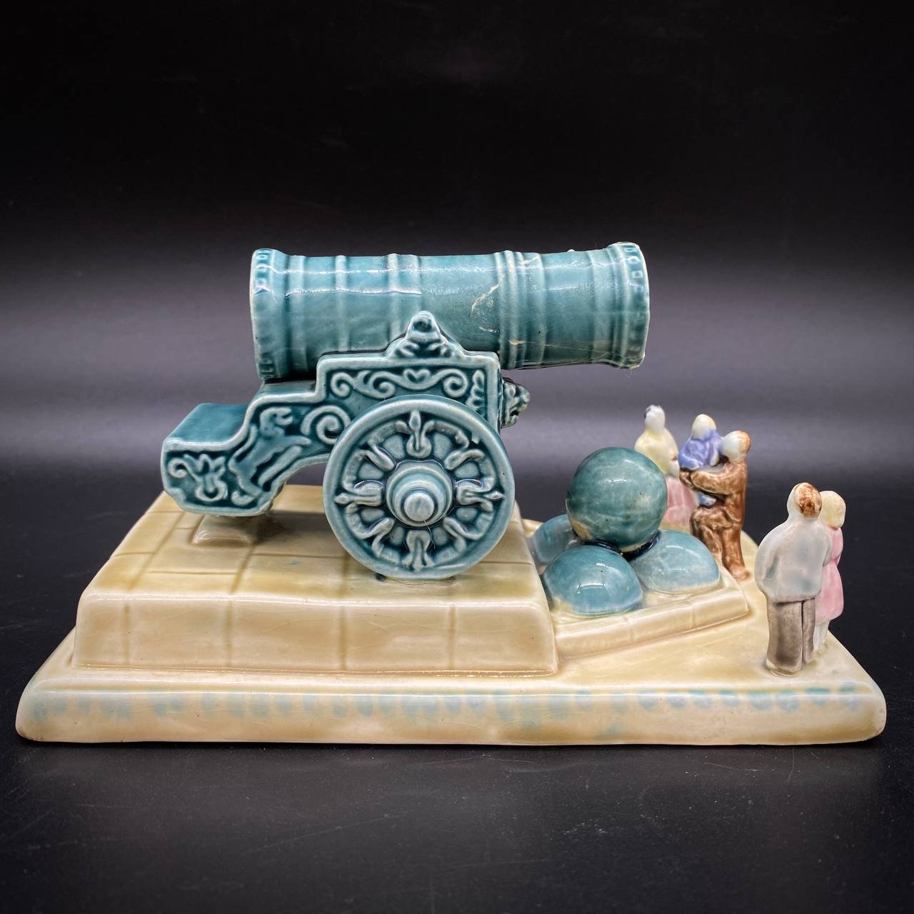 Статуэтка "Царь-Пушка", фаянс, цветные поливы, Конаковский фаянсовый ...