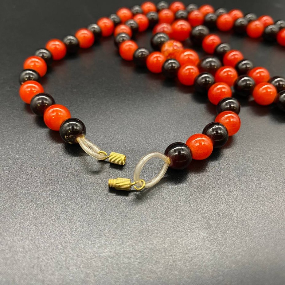 Бусы винтажные, поделочный камень, СССР, 1970-1980 гг. стоимостью 1100 руб.