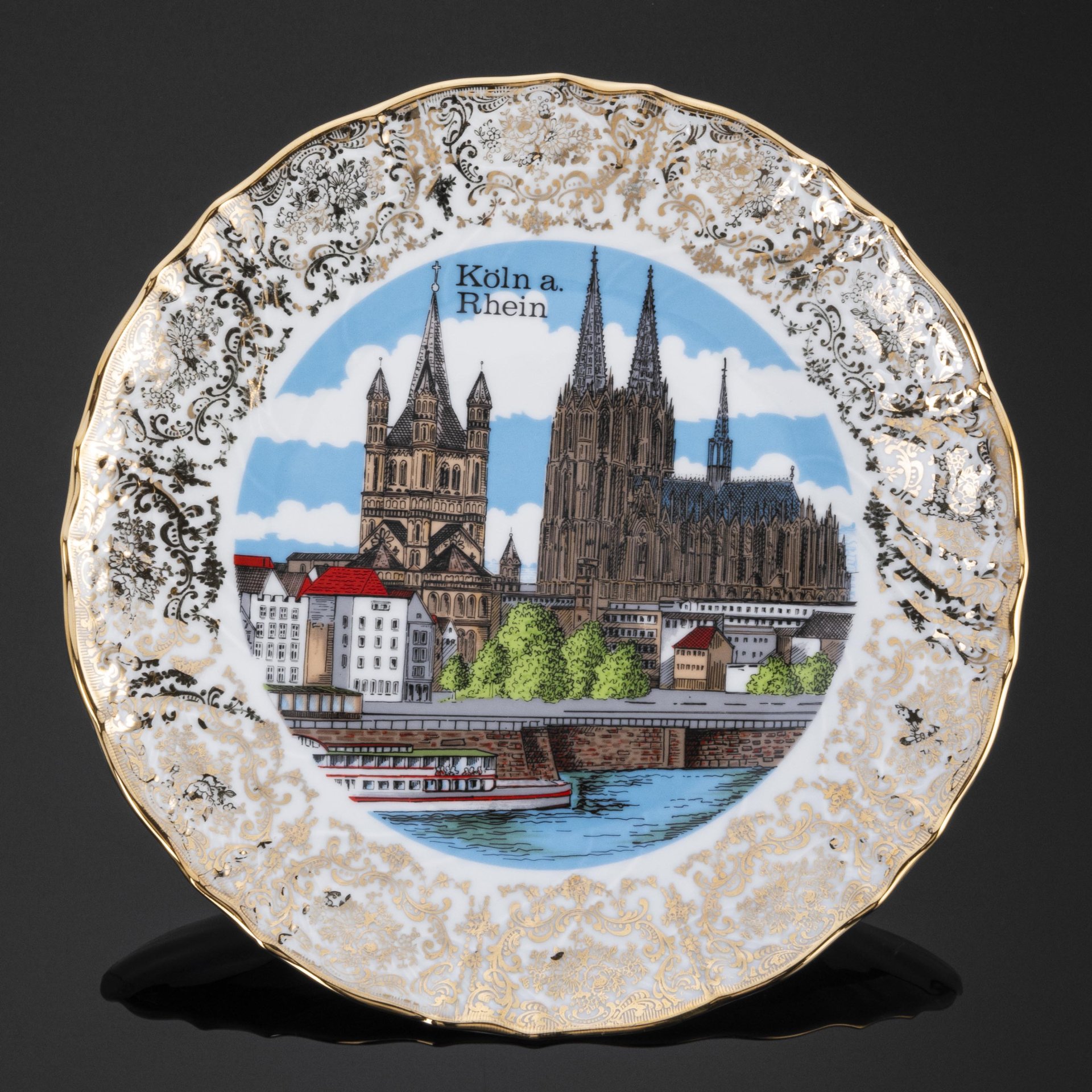 Настенная сувенирная тарелка "Koln a. Rhein". Мануфактура "Kleiberg ...