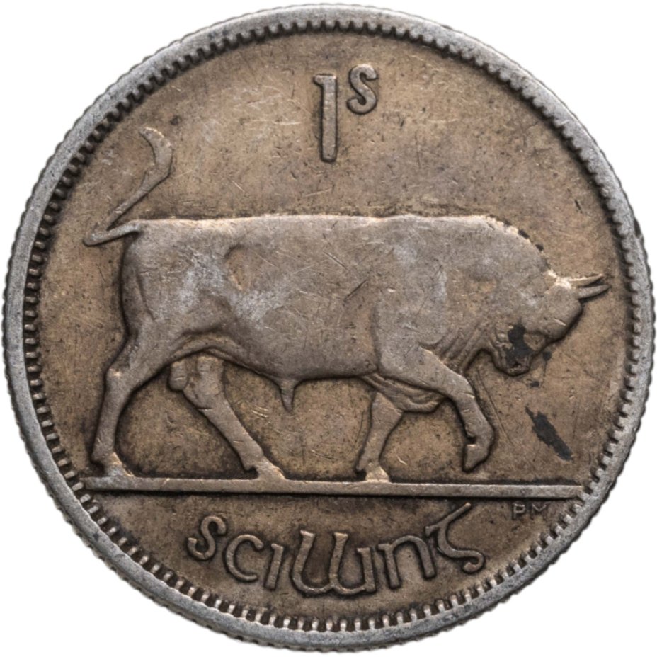 Монета Ирландия 1 шиллинг (shilling) 1928 стоимостью 2450 руб.