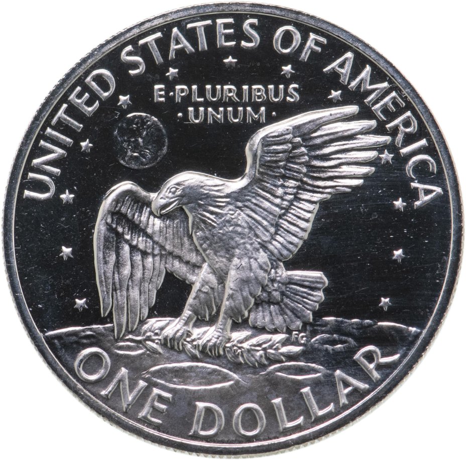Монета США 1 доллар 1971 "Эйзенхауэр серебряный доллар" стоимостью 3116 ...